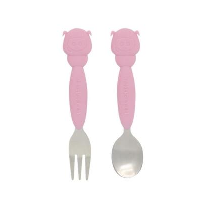 2pc Marcus & Marcus Silicone Dinner/Eating Set Children's Cutlery Pokey ...