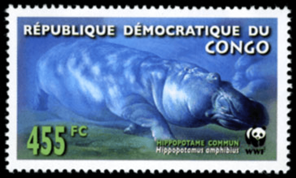 Democratic Republic Of The Congo 2006 Imperf. WWF, Hippo Series N° 1901 ...