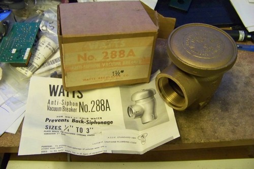 Watts 288A Anti-Siphon Vacuum Breaker ~ 1 1/2" | eBay