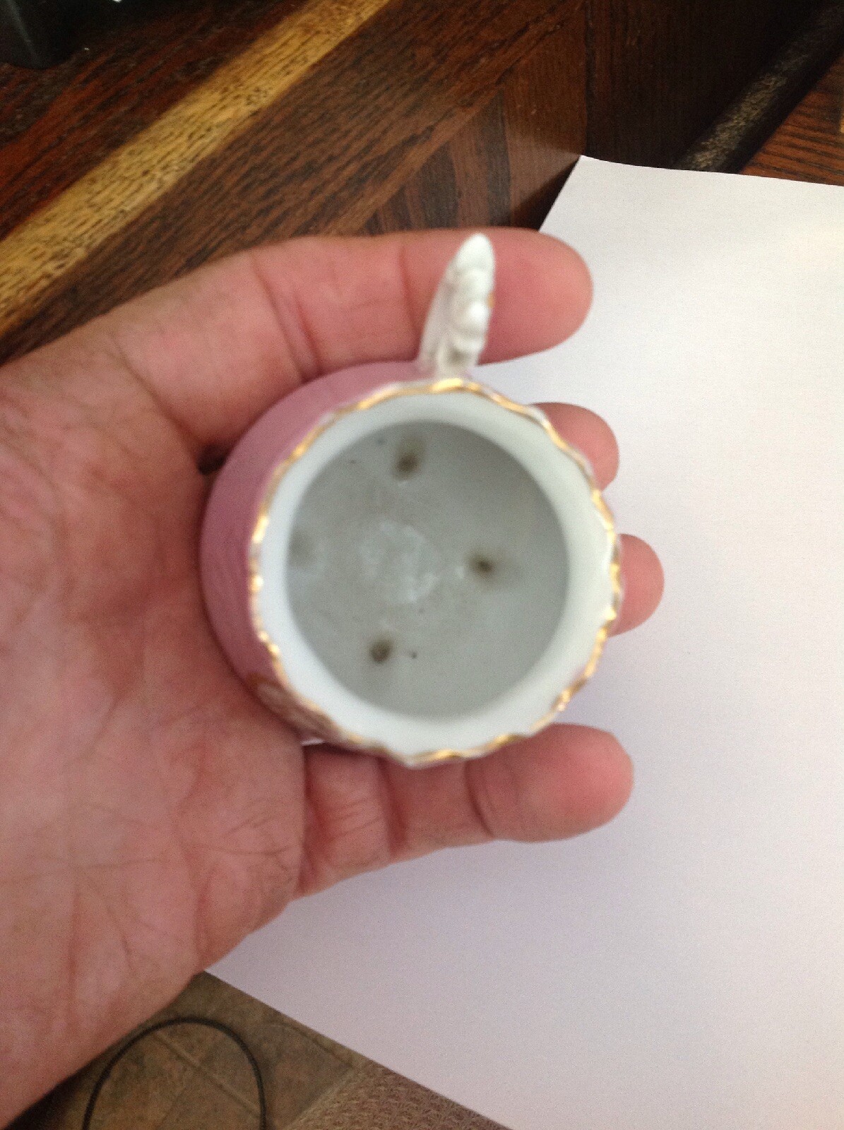 Porcelain Souvenir RACINE WIS PITCHER 1900's Kenosha 2 3/8" Wi ...