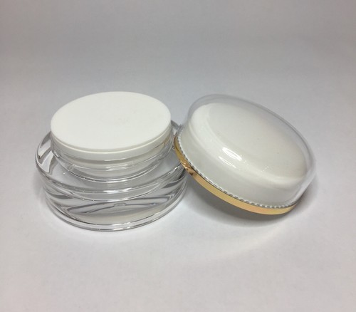15ml Jar, Quality Clear/White Acrylic Double Wall Jar & Shive Ideal For ...
