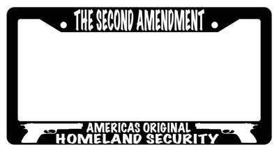 The Second Amendment America/Homeland Security Black License Plate ...