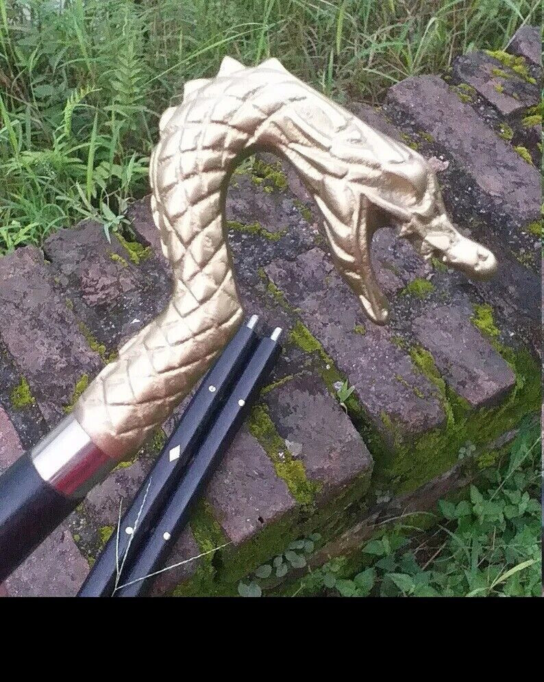 Dragon Handle Wooden Walking Stick Dragon Walking Cane Toscano For Men ...
