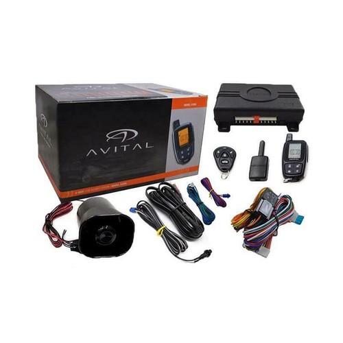 AVITAL 3305L 2-WAY LCD KEYLESS ENTRY VEHICLE SECURITY SYSTEM + 2 REMOTE ...