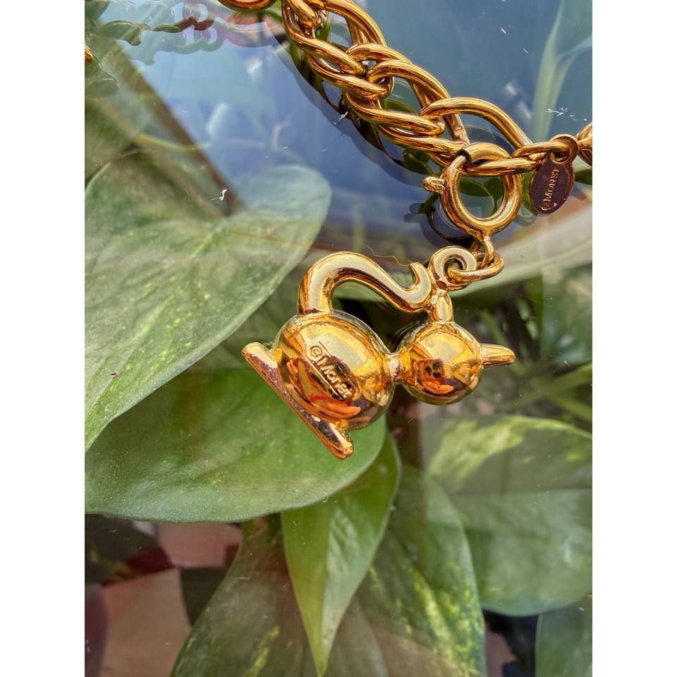 Vintage Monet Gold Tone Charm Bracelet – 5 Whimsical Figural Charms | eBay