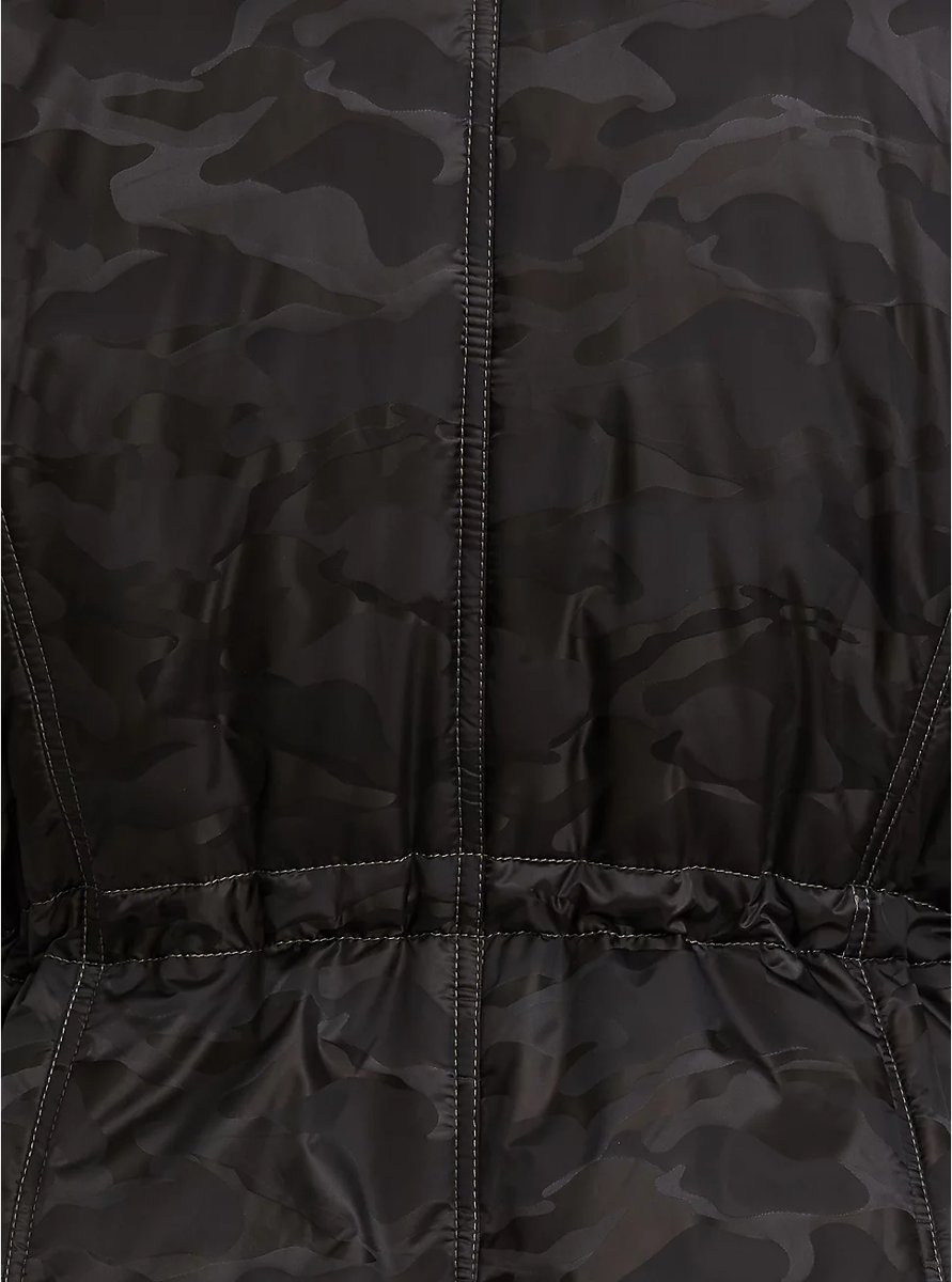 NEW Torrid Grey Camo Hooded Anorak Cargo Winter Coat Puffer Jacket ...