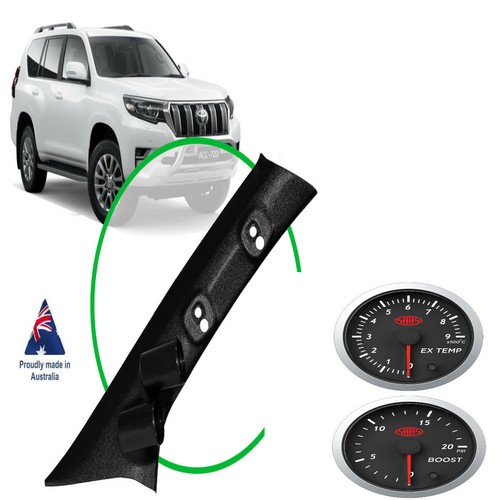 Pillar Pod W/ Boost & Exhaust Temp Gauge SAAS Street for Prado 150 Srs ...