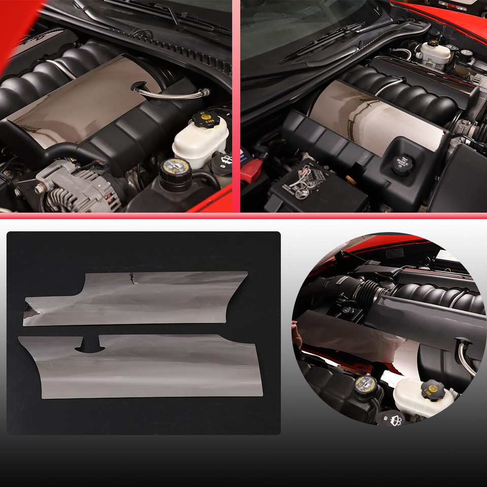 Fits Corvette C6 05-13 18pcs Stainless ENGINE COVER KIT CHROME dress up ...