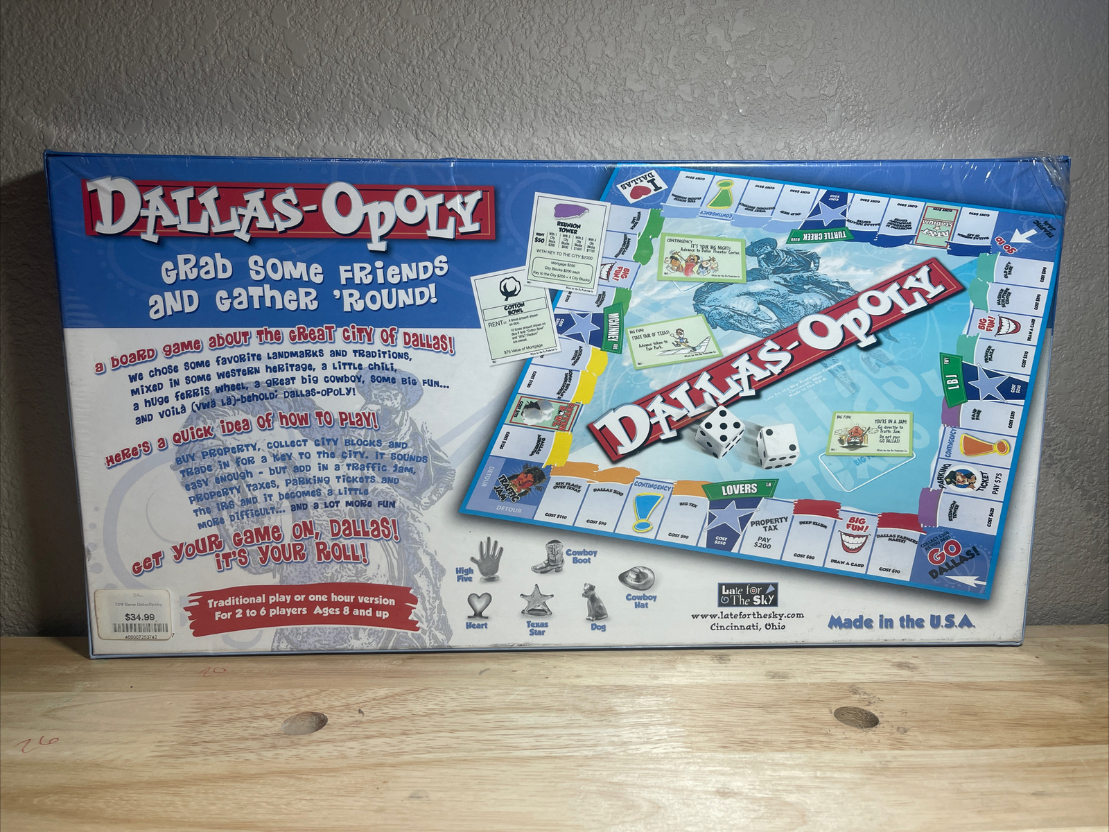 Dallas Opoly Dallasopoly A Dallas Texas Themed Monopoly Board Game NEW ...