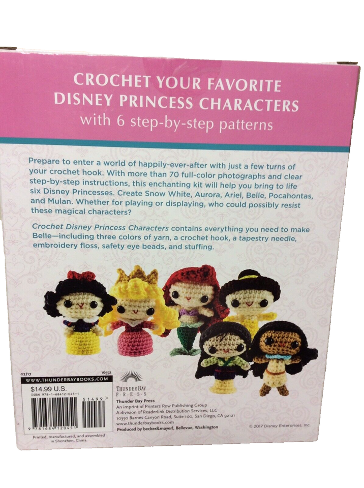 Crochet Disney Princess Characters Crochet Kit 9781684120451| eBay