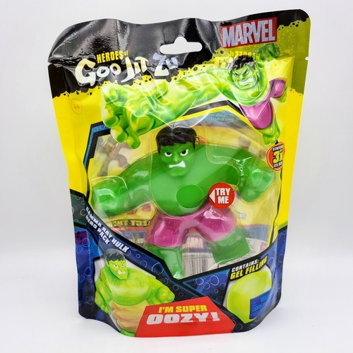Heroes of Goo Jit Zu Marvel HULK Hero Pack Super Squishy Stretches 3X ...