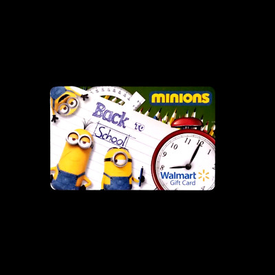 Walmart Minions Back to School NEW COLLECTIBLE GIFT CARD $0 #6112 | eBay