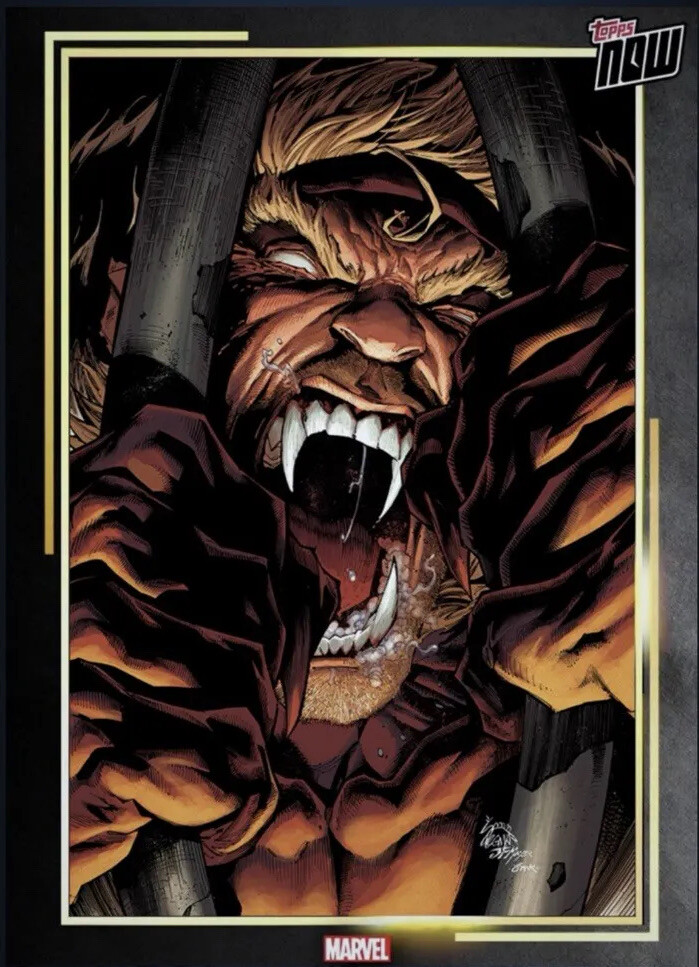 Topps Marvel Collect Topps NOW Mar 9 - Sabretooth #2 - Gold Motion SR ...
