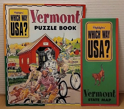 Highlights Which Way USA? VERMONT - Illustrated Paperback Puzzle Book w ...