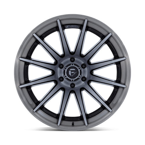 22X10 Fuel 1PC FC403 BURN 6X5.5 -18MM GLOSS BLACK WITH BRUSHED GRAY ...