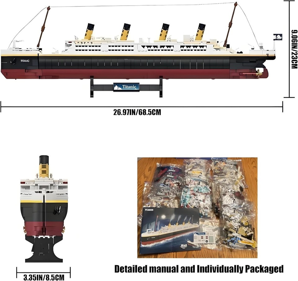 Large Titanic Ship Building Block Set - Educational STEM Toy | eBay