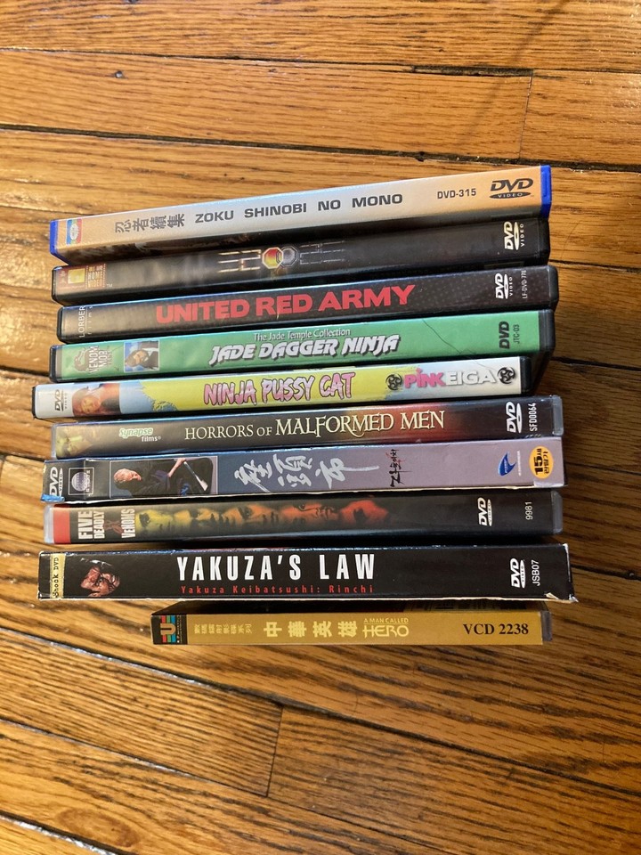 Asian Horror dvd lot 10 cult martial arts etc. nice shape ship tomorrow ...
