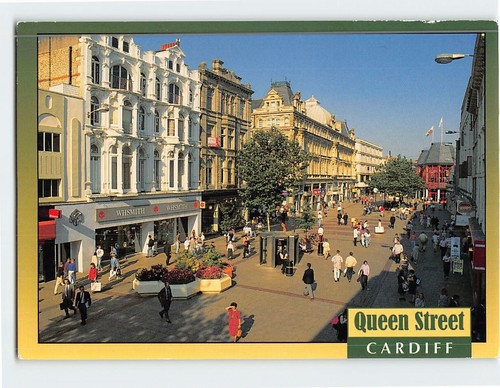 Postcard Queen Street Cardiff Wales | eBay