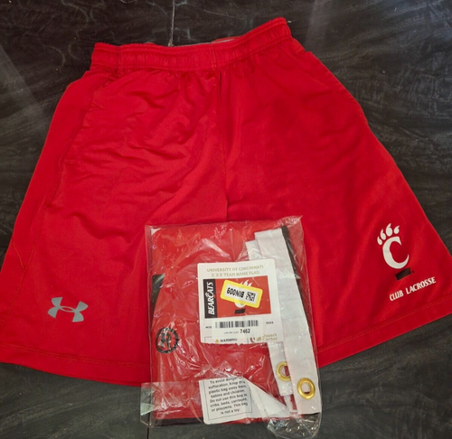 Under Armour Cincinnati Bearcats Lacrosse Shorts Size Medium w/ UC Flag ...