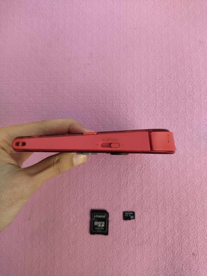 Nintendo 2DS Crystal Red Limited Edition 4GB SD card Read Description ...