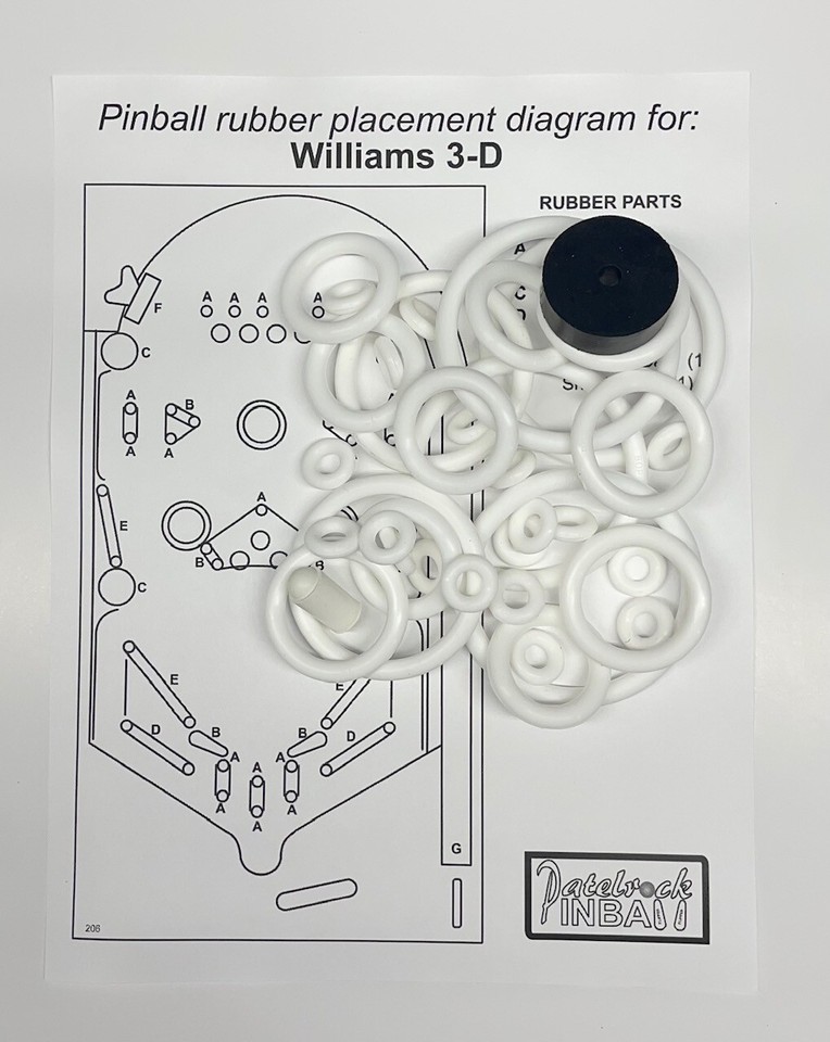1958 Williams 3-D 3D Pinball Machine Rubber Ring Kit | eBay