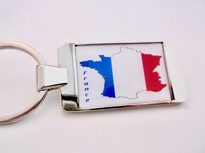 FRANCE FRENCH FLAG MAP BADGE KEYRING KEY FOB BOTTLE OPENER CHAIN GIFT ...