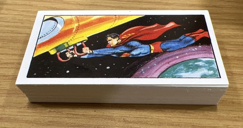 SUPERMAN COMPLETE 50 CARD SET 1967 PRIMROSE. THIN CARD STOCK-CARDS DC ...