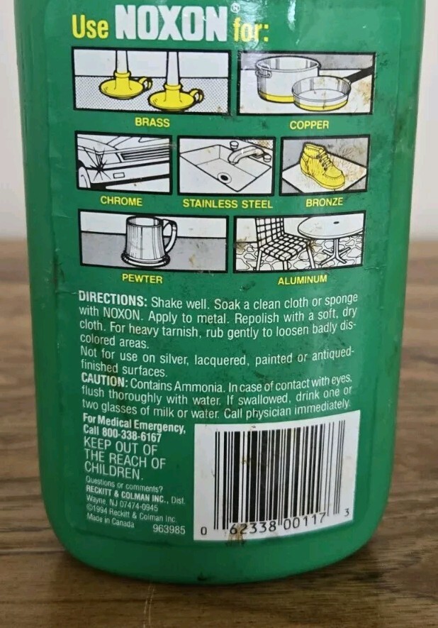 Noxon 7 Metal Polish Thick Formula Cleaner-12 oz-1994-DISCONTINUED ...