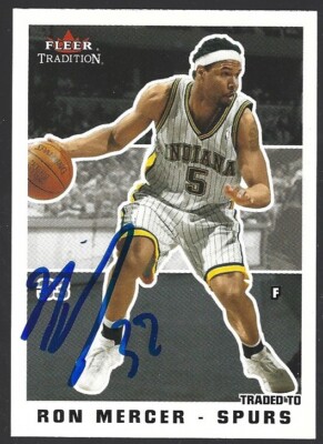 2003-04 Fleer Tradition Basketball #26 Ron Mercer IP autograph signed ...
