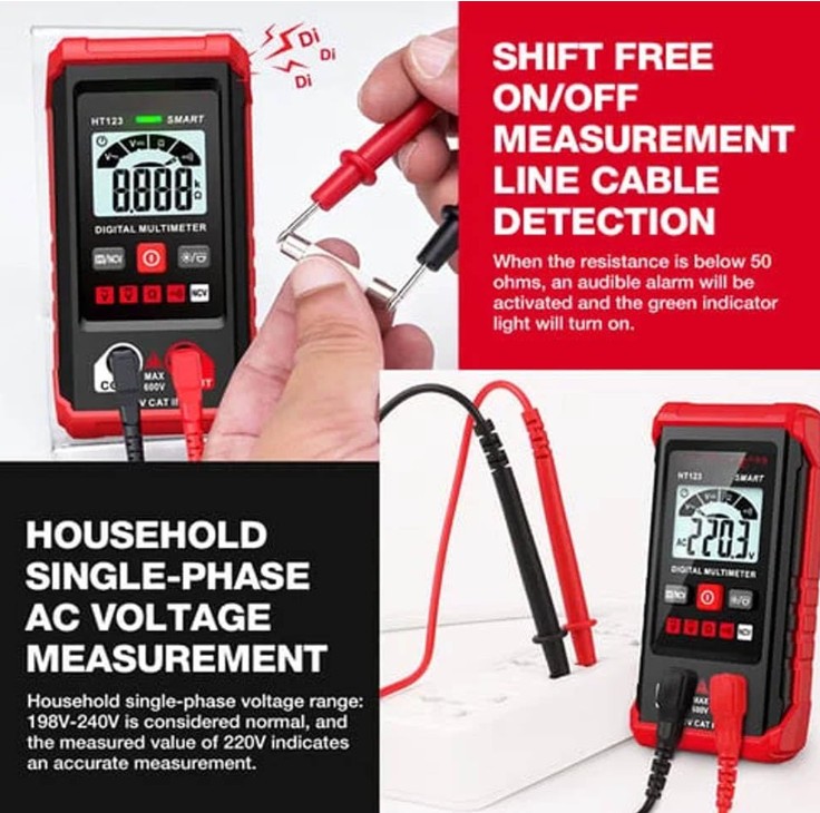 Digital Multimeter,Smart Multimeter Automatic,Non-Contact Voltage ...