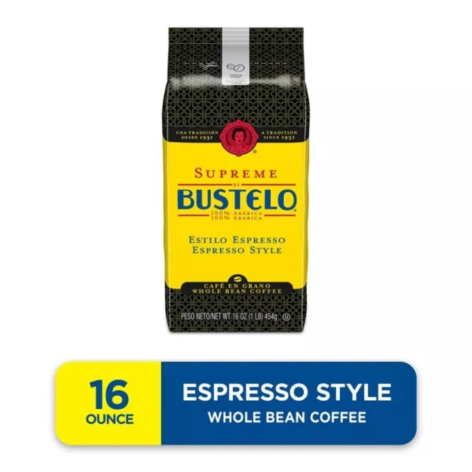 Cafe Bustelo Espresso Style Whole Bean Dark Roast Coffee - 16oz | eBay