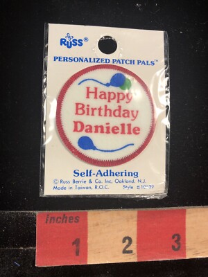 First Name DANIELLE Patch Happy Birthday Party Patch w/ Balloon Design ...