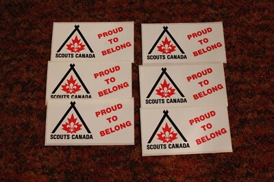 LOT OF ( 6 ) SCOUTS CANADA PROUD TO BELONG BUMPER STICKERS | eBay