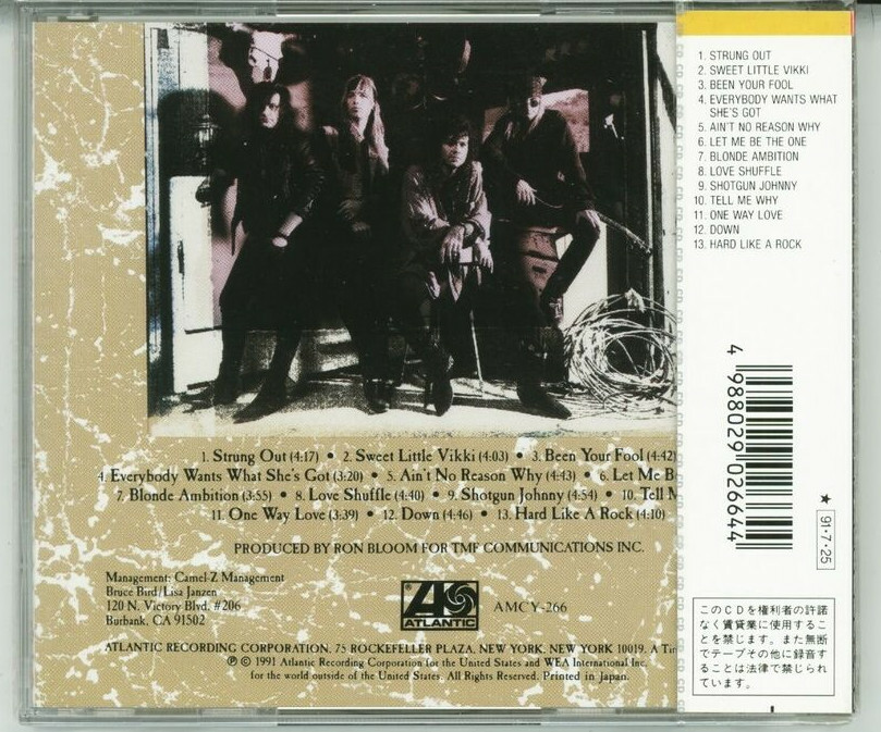 TATTOO RODEO ex WHITE SISTER Rode Hard Put Away Wet JAPAN CD AMCY-266 ...