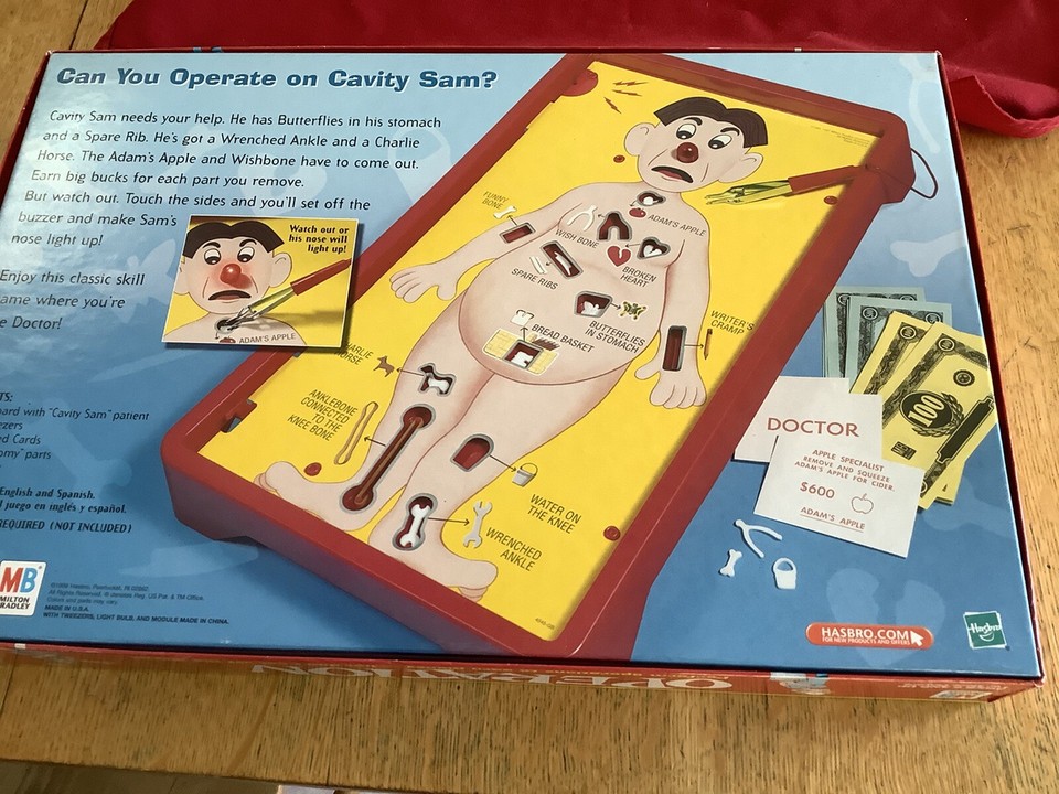 Operation Game by Milton Bradley 1999- Complete with all pieces and ...