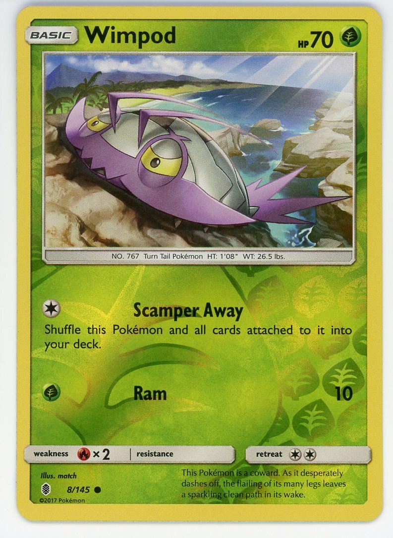 Pokemon Wimpod 8/145 Reverse Holo Common Guardians Rising NM/MT | eBay