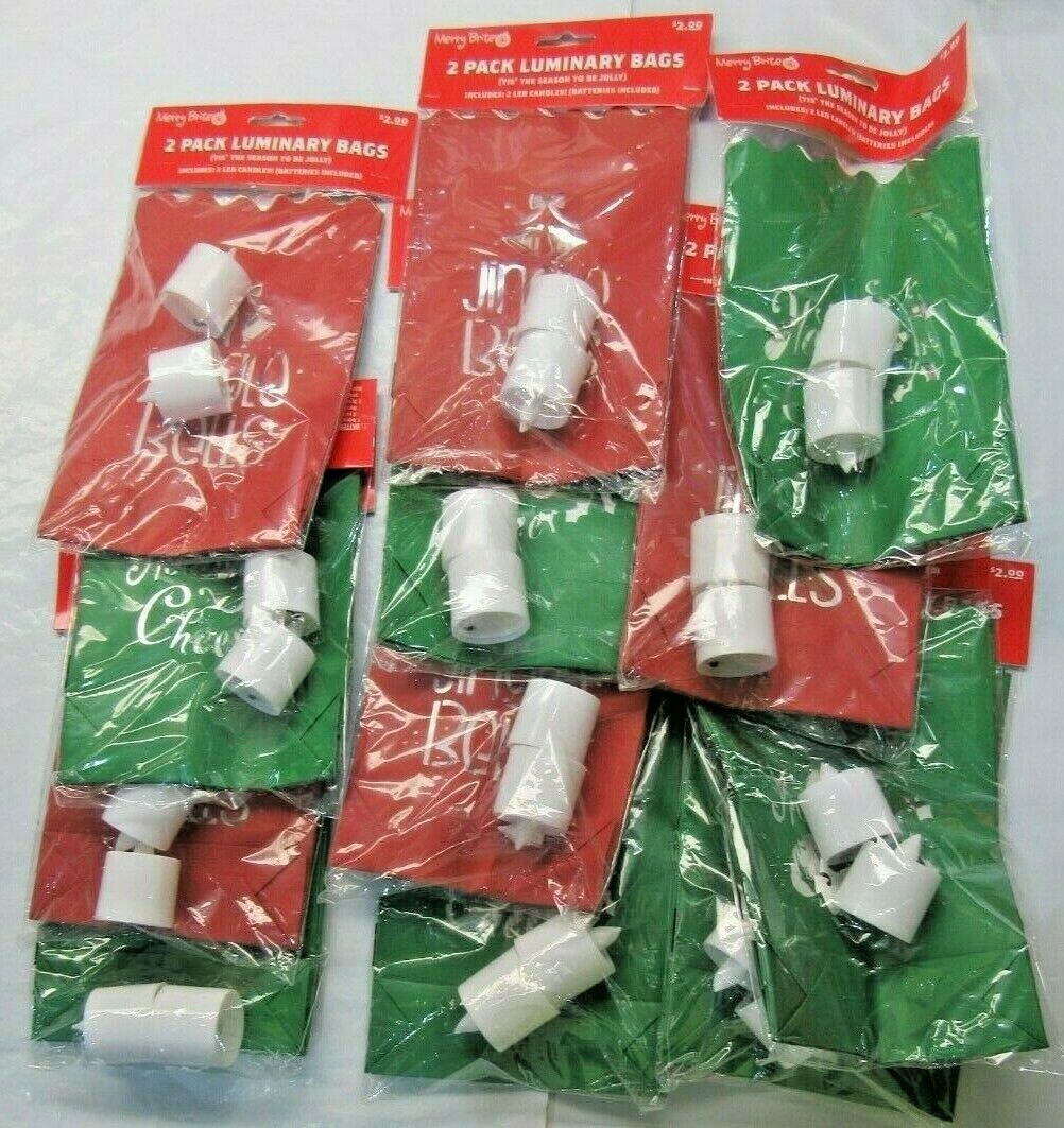12 Two Pack Total of 24 Luminary Bags w/ LED Tealights by Merry Bite | eBay