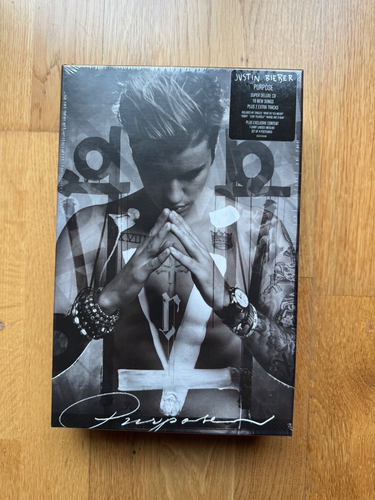Justin Bieber Purpose Super Deluxe CD Fan Box with Postcards & T-Shirt ...