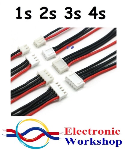 2x Lipo Battery Balance Lead Wires. 1s, 2s, 3s, 4s RC Airsoft Battery ...