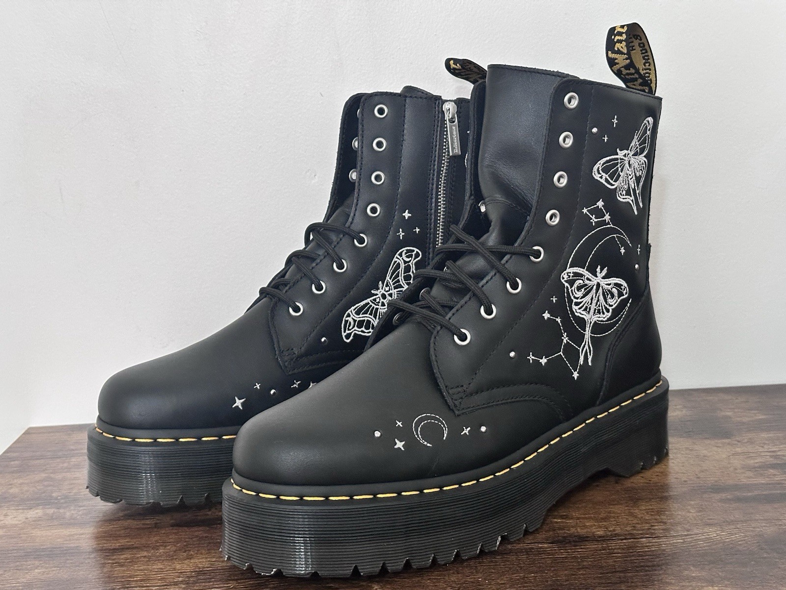 DR. MARTENS JADON CELESTIAL MOTH EMBROIDERED PLATFORM BOOT BLACK ...