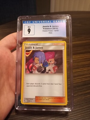 2019 Pokemon SM Hidden Fates Jesse and James Full Art 58/68 CGC Graded ...