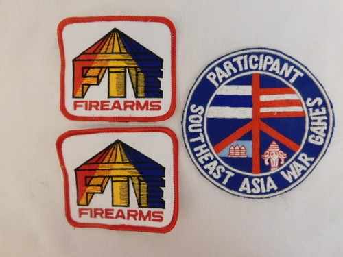 3 VIETNAM PATCHES PARTICIPANT SOUTHEAST ASIA WAR GAMES FIREARMS FIE FTE ...