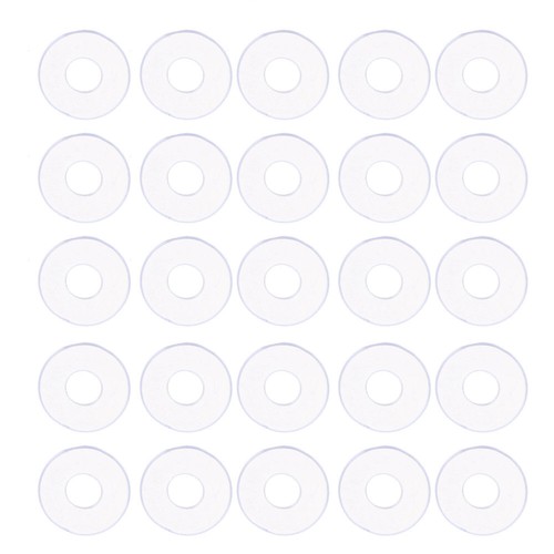 50 Pcs Rubber Flat Washer Clear Plastic Washers Vinyl Replacement ...