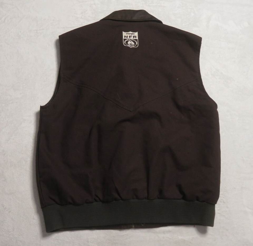 Wrangler 2014 NFR Las Vegas Rodeo Vest Size XL Men Pro Rodeo Gear Brown ...