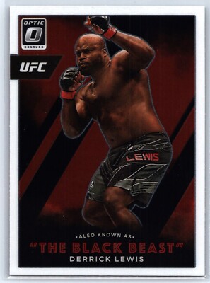 2022 DONRUSS OPTIC UFC AKA INSERT "THE BLACK BEAST" #16 DERRICK LEWIS ...