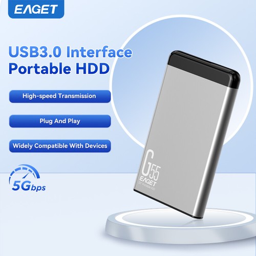 EAGET G55 500GB 1TB 2TB 2.5" Portable External Hard Drive HDD USB 3.0 ...