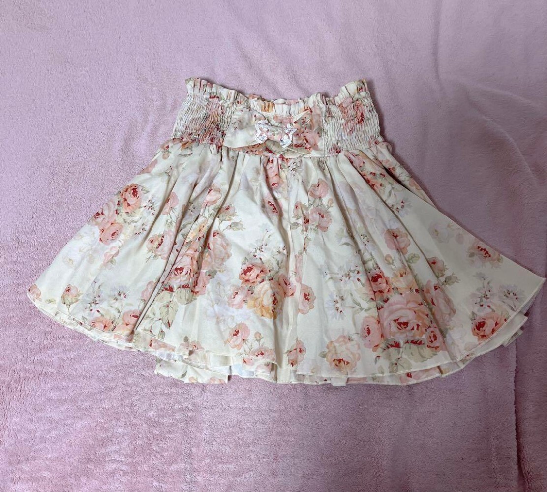 Liz Lisa Floral Ribbon Skirt - Gem
