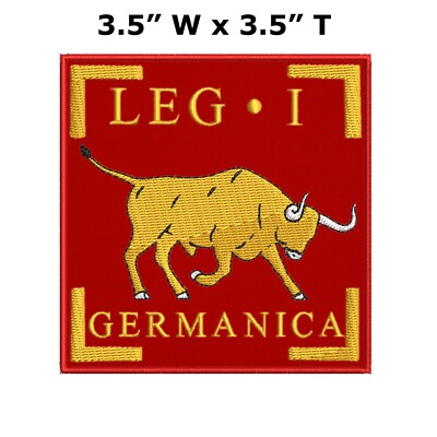 Roman Legion I Crest Patch Embroidered Iron-On Applique SPRQ Military ...