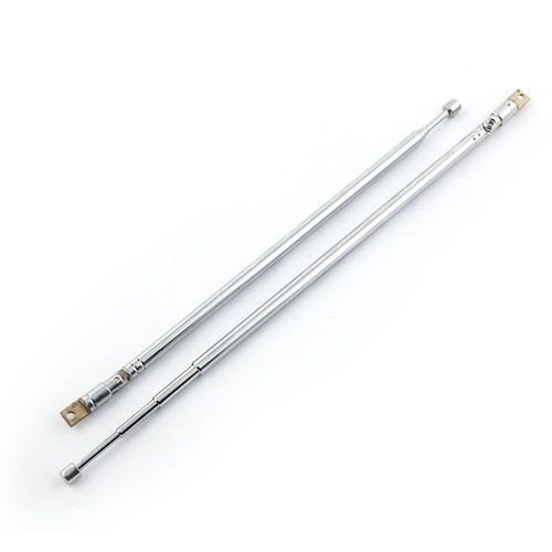 FM AM TV 4 Sections Telescopic Antenna Aerial Mast 360 Degree Rod 62cm ...