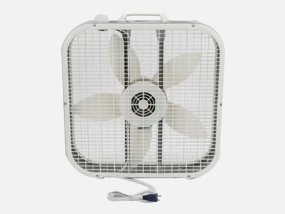 Lasko 20" Classic Box Fan with Weather-Resistant Motor, 3 Speeds, 22.5 ...
